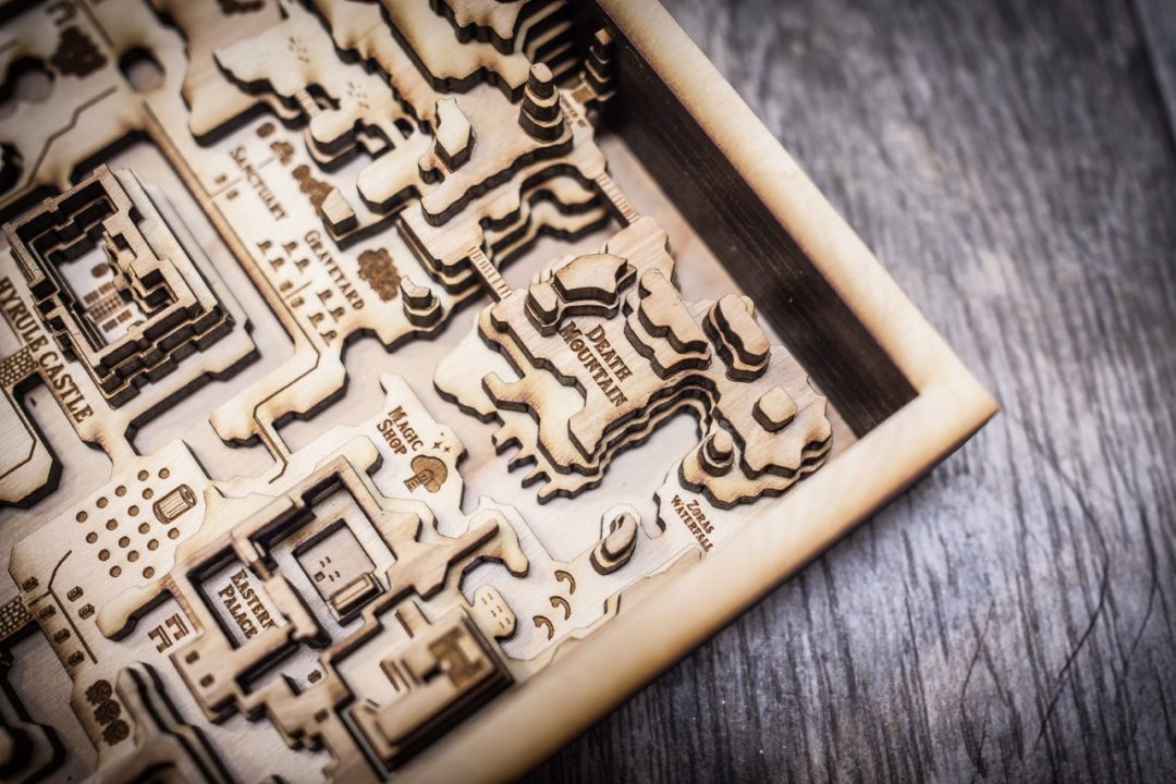 ZELDA HYRULE Wooden Map | HYRULE 3D Multi-layer Fan Art