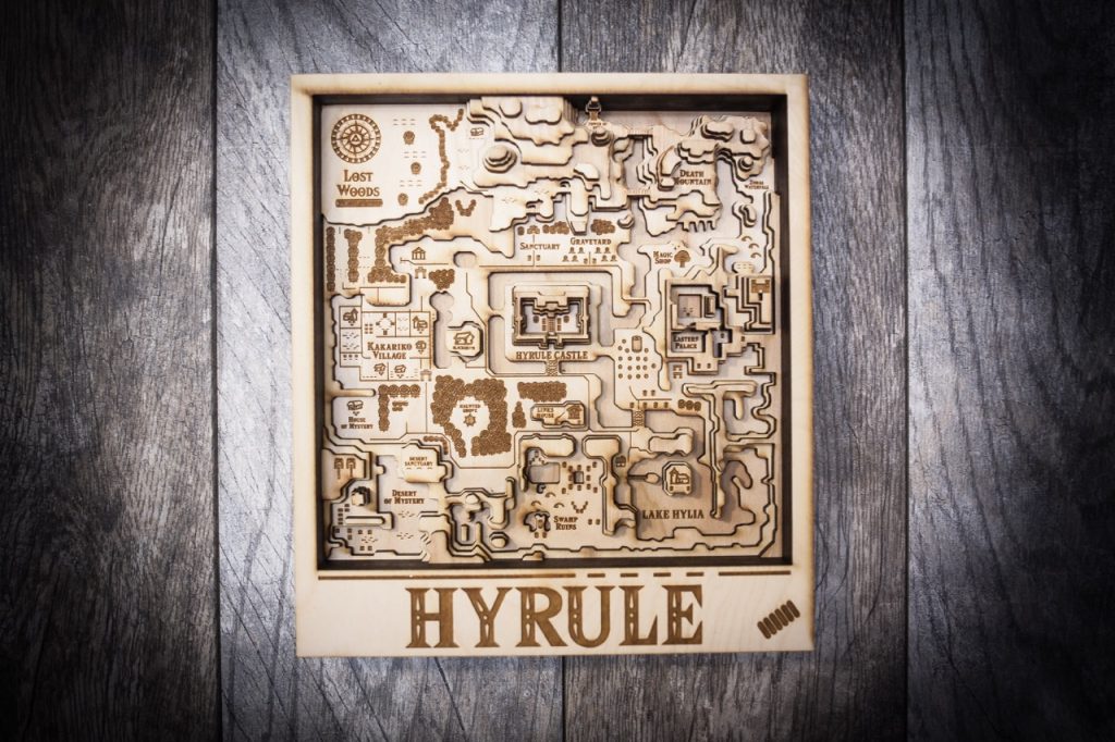 ZELDA HYRULE Wooden Map | HYRULE 3D Multi-layer Fan Art