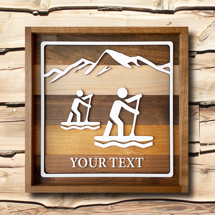 Custom Dual Paddleboarder Wooden Rec Sign | Personalized Paddleboarding ...