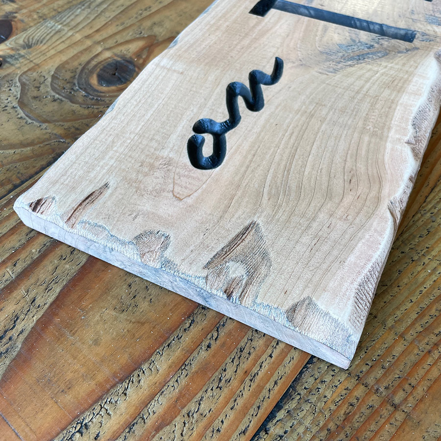 Wooden Lake Tahoe Carved Sign | "On Tahoe Time" Lake House Décor 7" x 36"