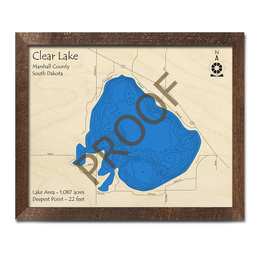 Clear Lake South Dakota Contour Map Big Sioux River | Missouri River