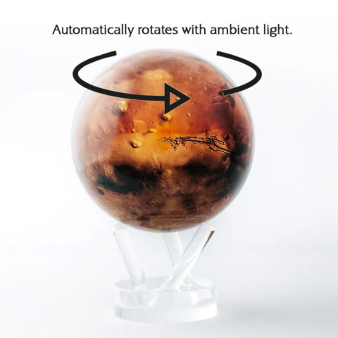 Planet Mars Rotating Globe | Solar Powered Moving Globe
