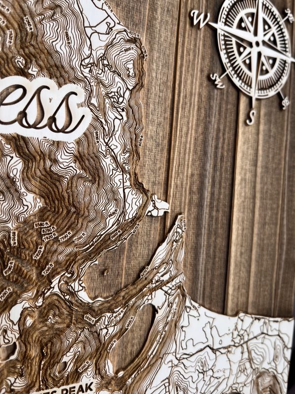Desolation Wilderness, Lake Tahoe Wooden Sign | Laser Engraved Mountain ...