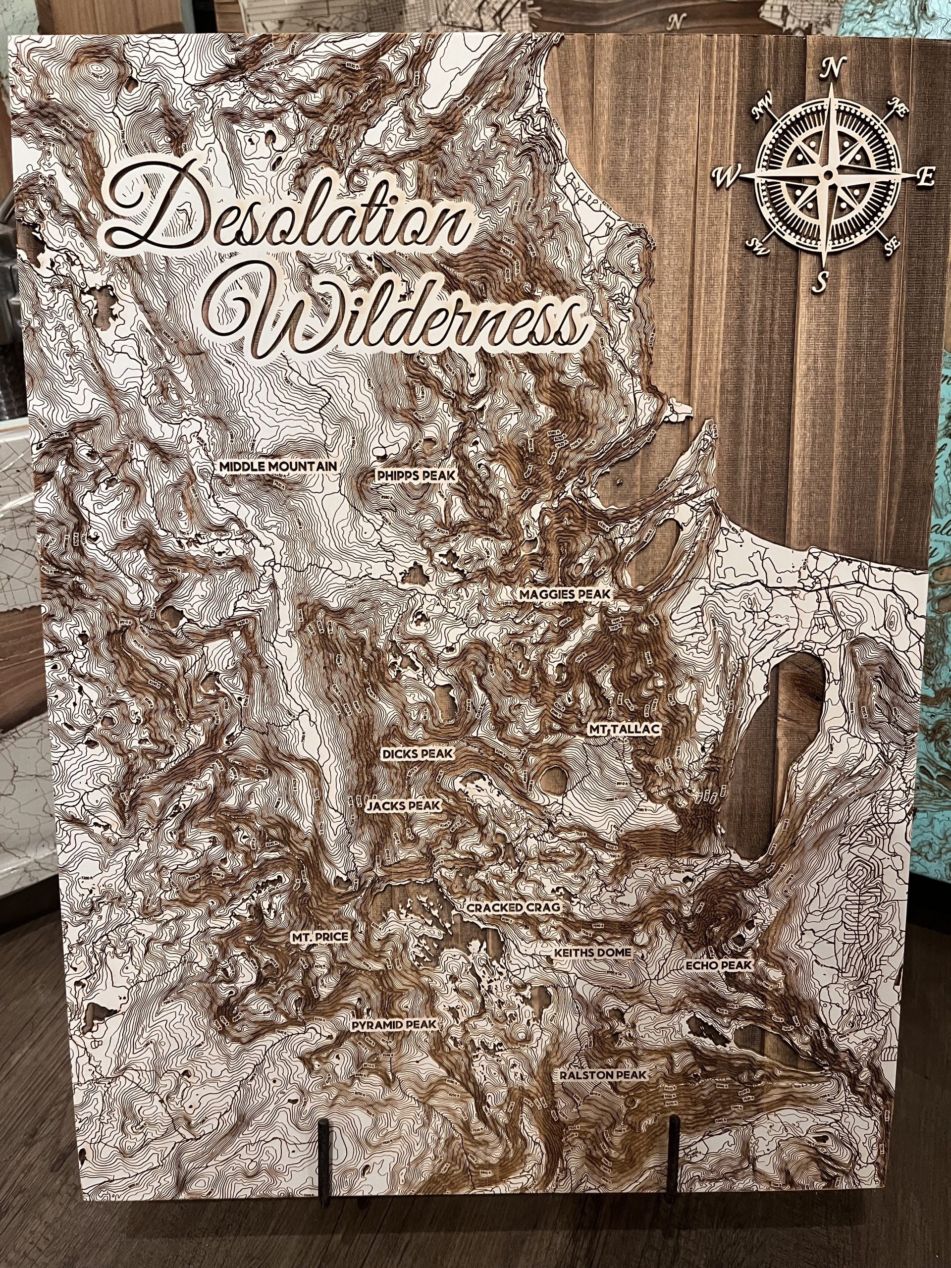 Desolation Wilderness, Lake Tahoe Wooden Sign | Laser Engraved Mountain ...