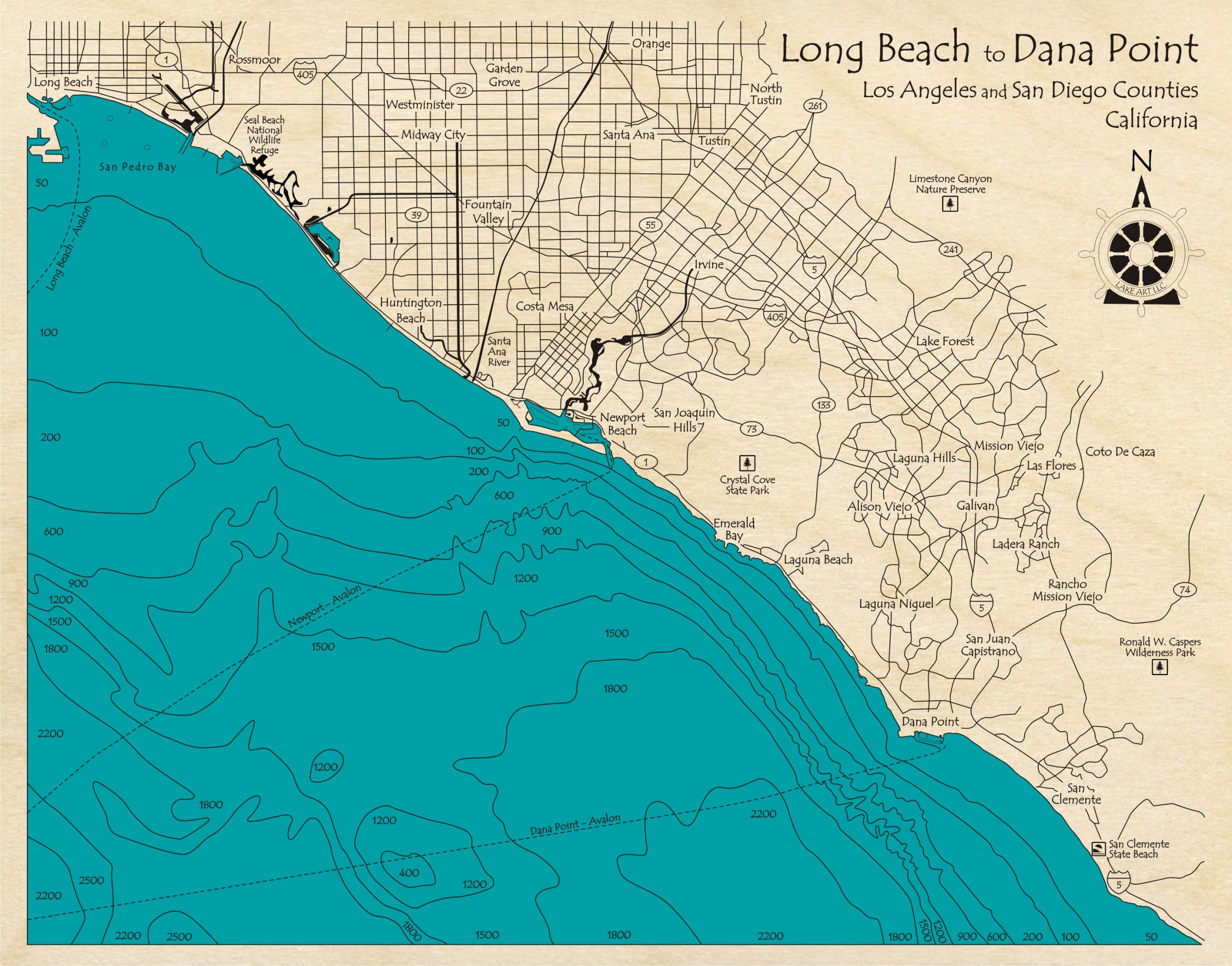 Dana Point California Map